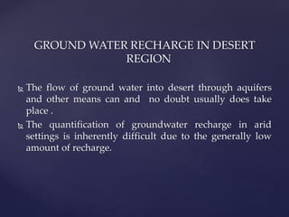 DESERT HYDROLOGY | PPTX | Geography | Science