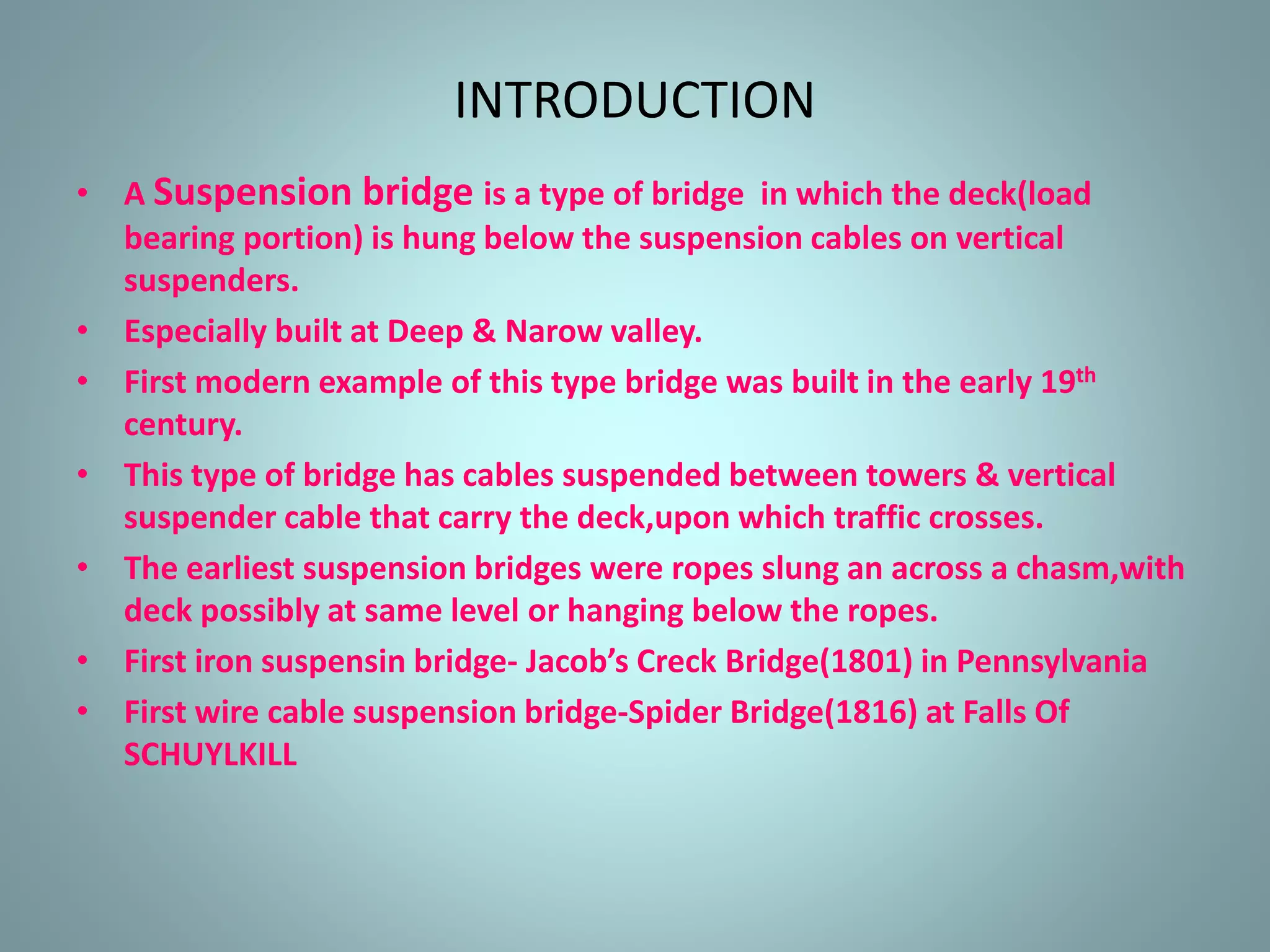 SUSPENSION BRIDGE | PPTX