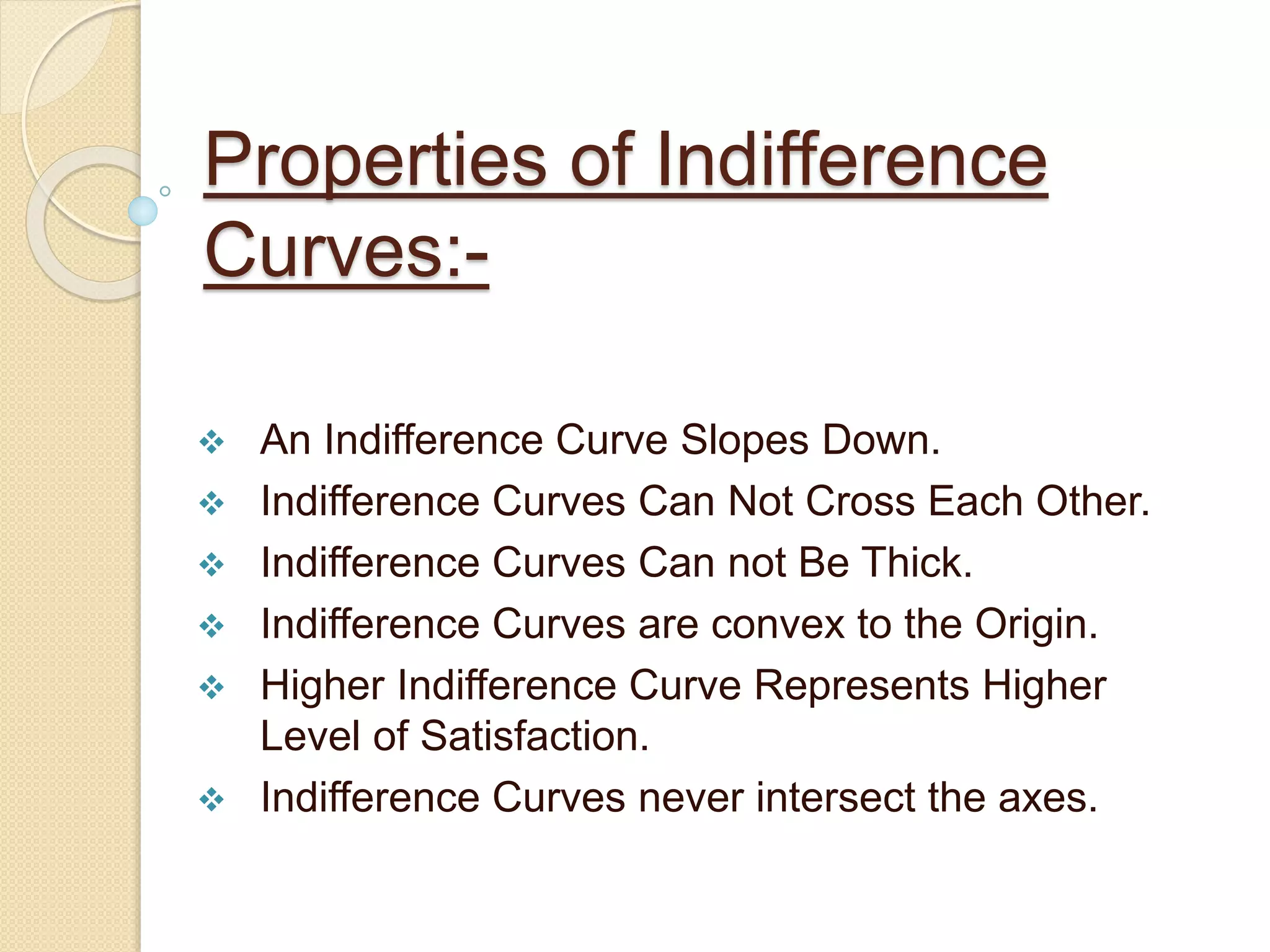 Propreties of indifference curves | PPTX
