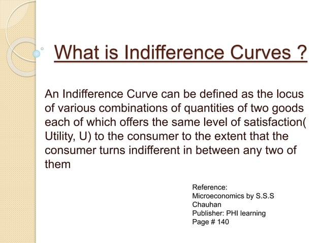 Propreties of indifference curves | PPTX