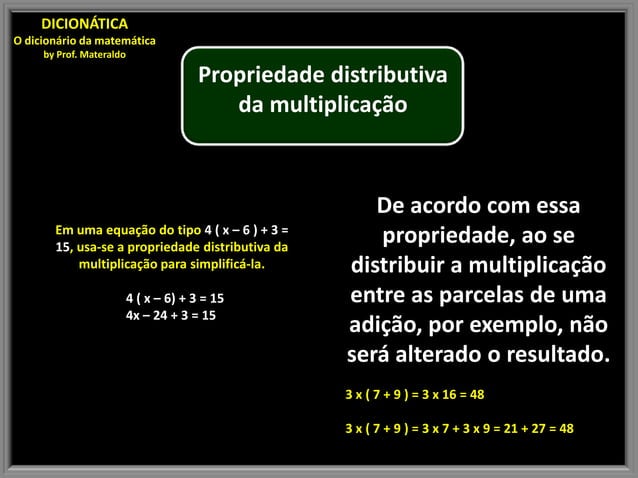Propriedade Distributiva Da Multiplicação Ppt