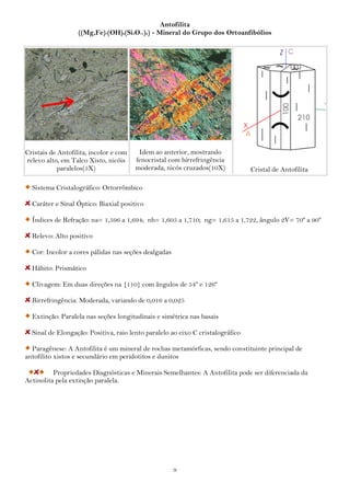 Propriedades Ópticas dos Principais Minerais Formadores de Rochas ...