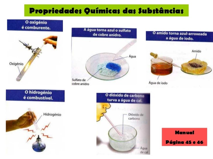 Propriedades físicas e químicas das substâncias