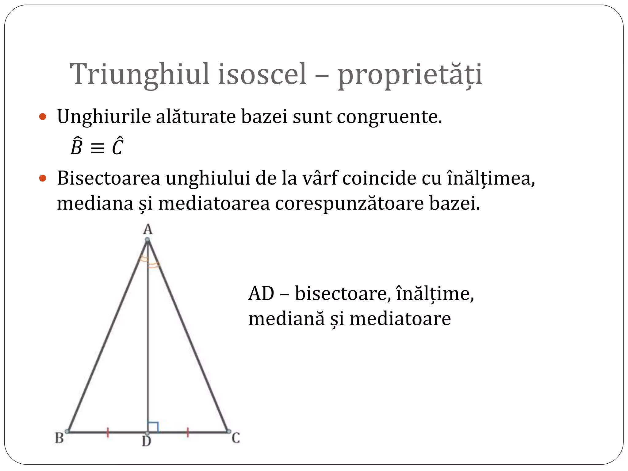 Proprietati ale triunghiurilor | PPTX