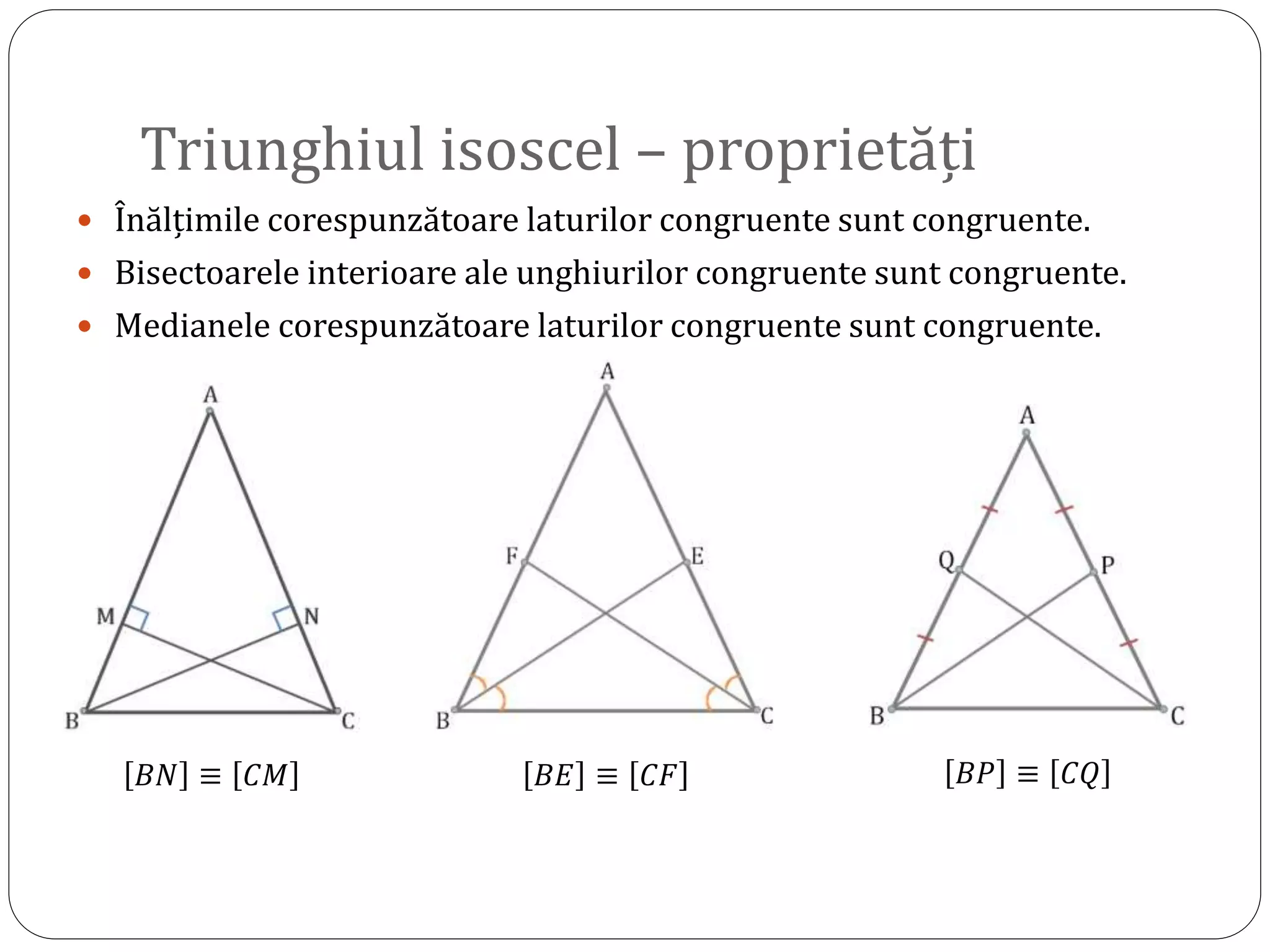 Proprietati ale triunghiurilor | PPTX