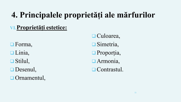 Proprietatile marfurilor | PPTX