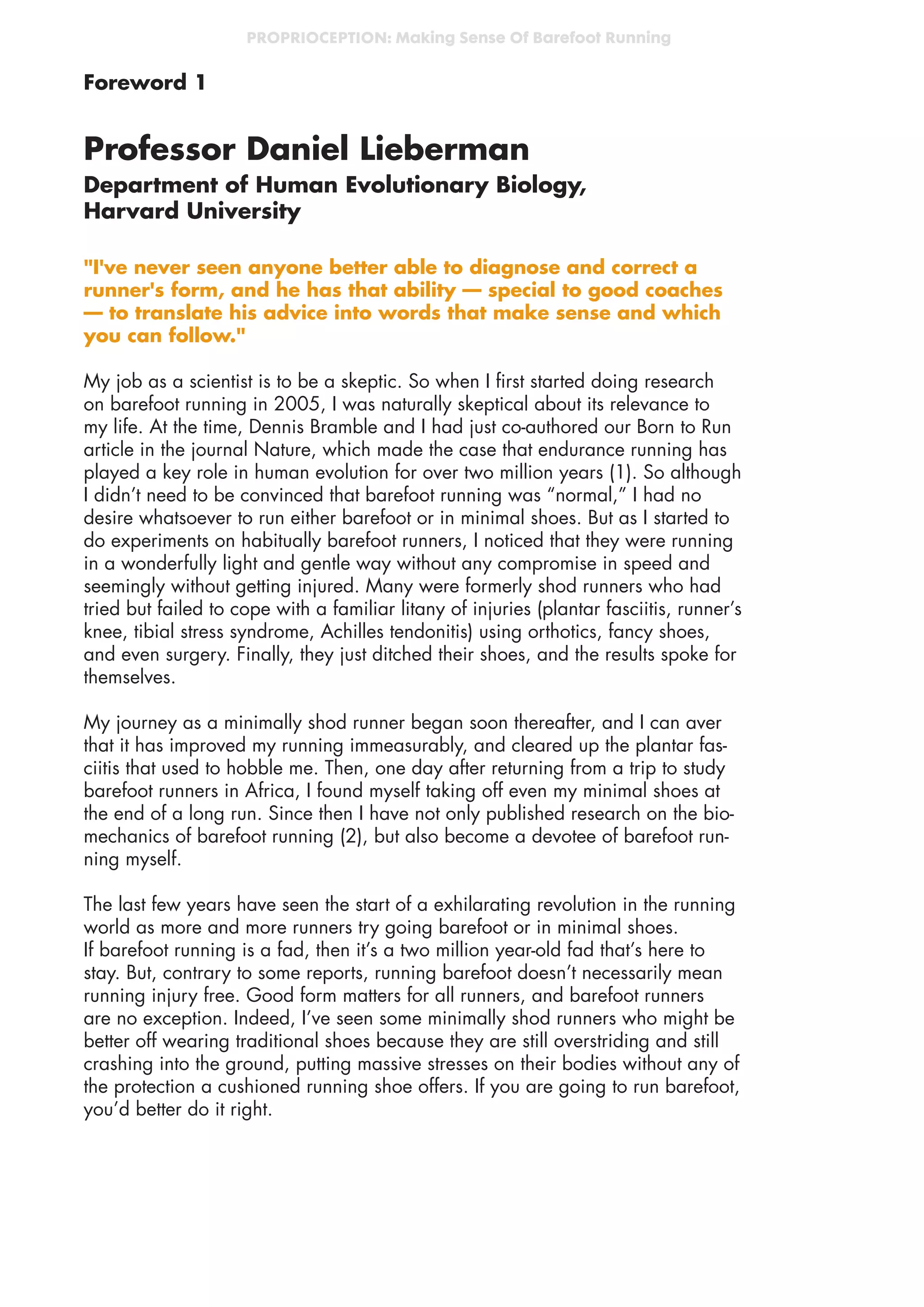 Proprioception making sense of barefoot running by lee saxby | PDF