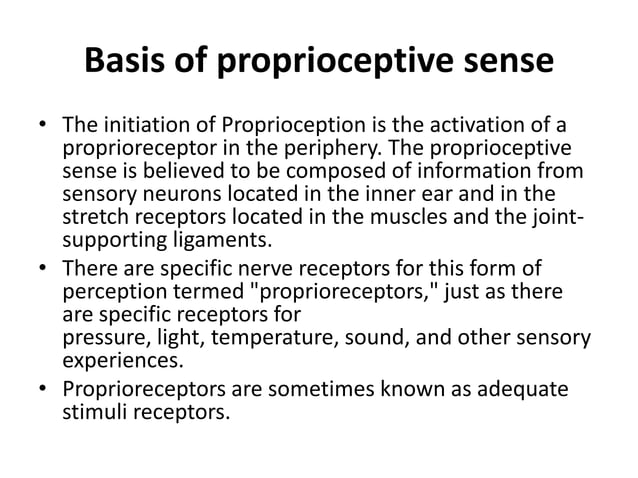 Proprioception sense | PPT