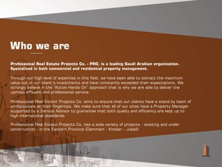 Professional Real Estate Projects - Company Profile | PPT