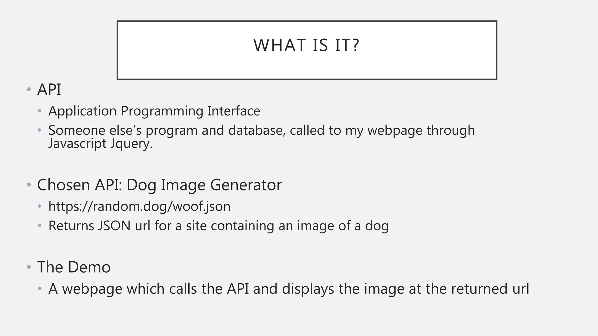 Pro project presentation api demo | PPTX