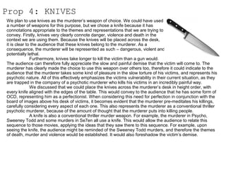 Thriller Planning: Props | PPT