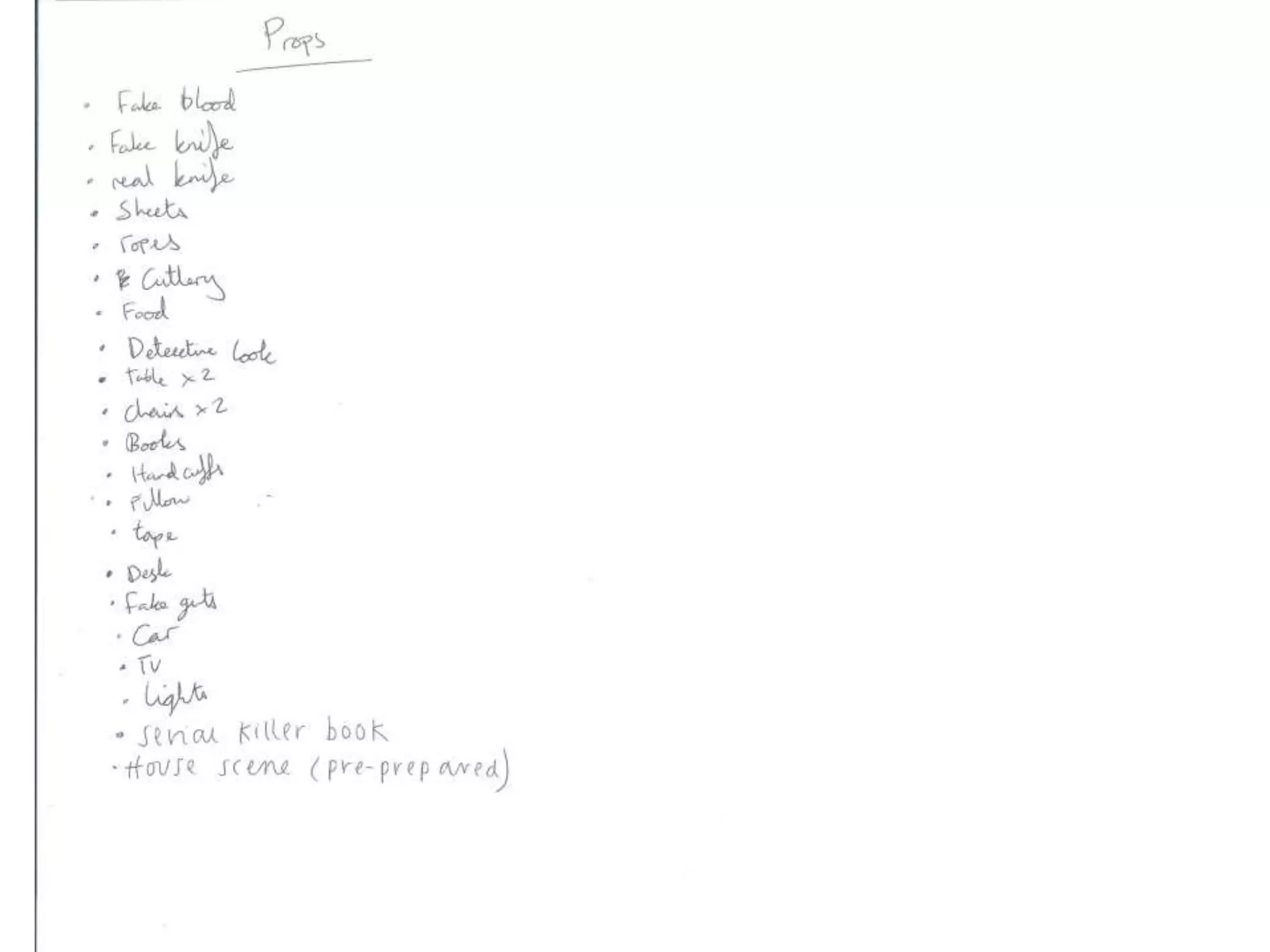 Props and budget list | PPT