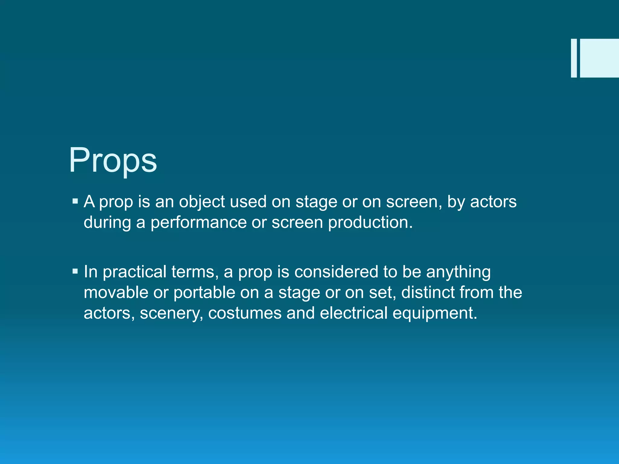 Props and costumes | PPT