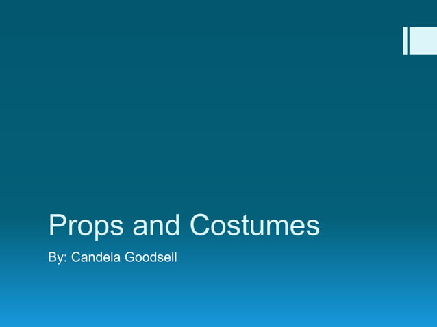 Props and costumes | PPT