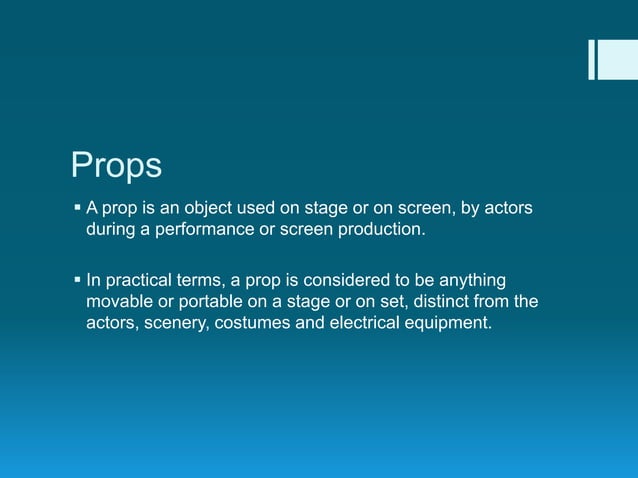 Props and costumes | PPTX