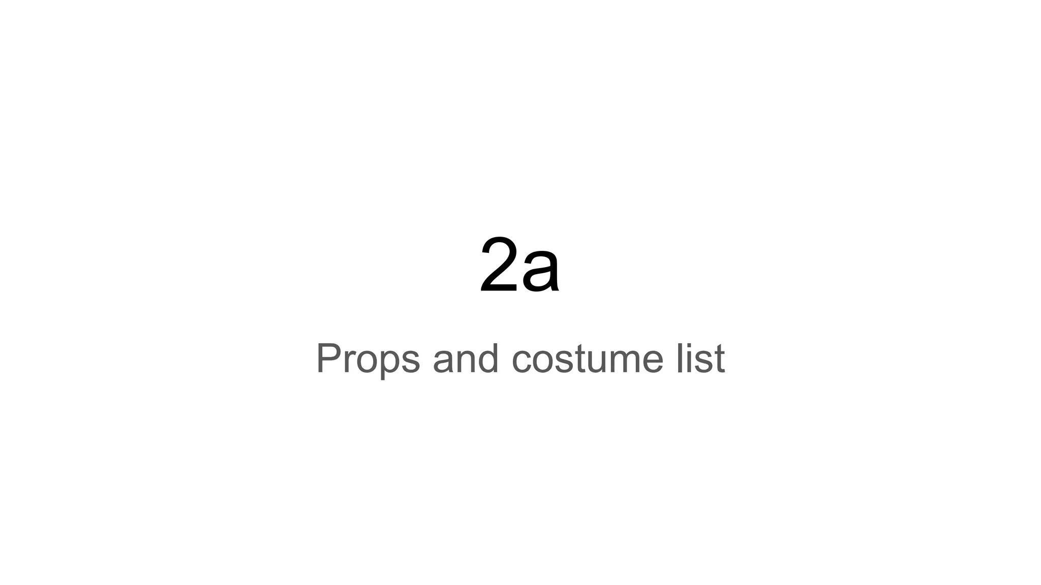 Props and costumes | PPT