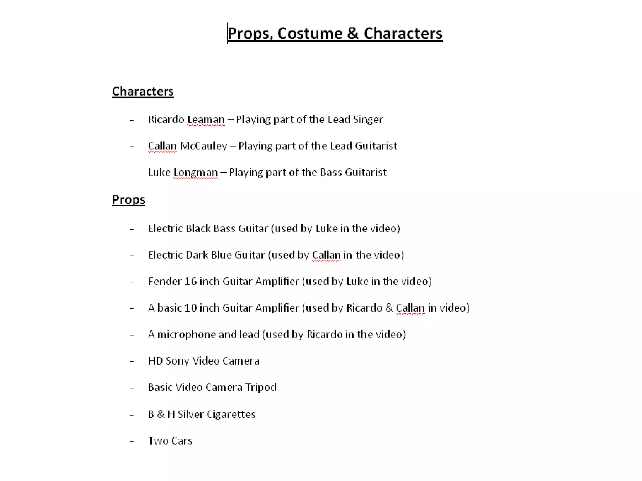 Props,Costume,Characters | PPT