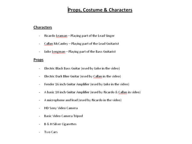 Props,Costume,Characters | PPT