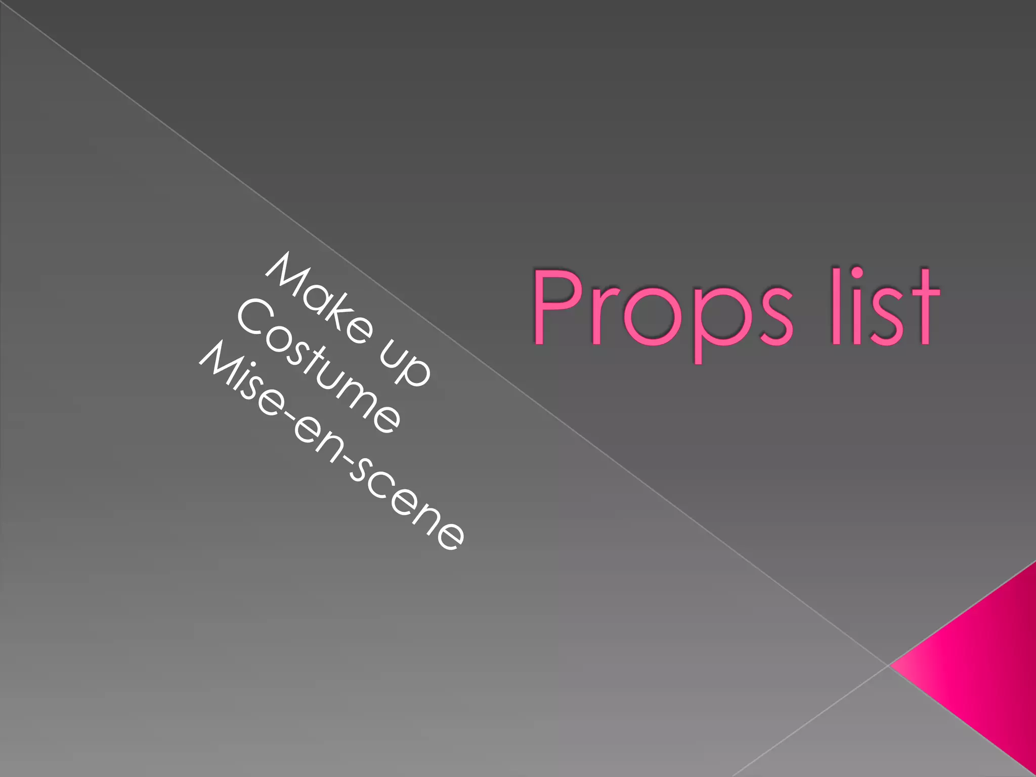 Props list | PPT