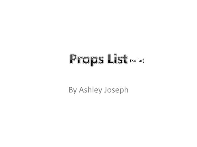 Props list | PPTX