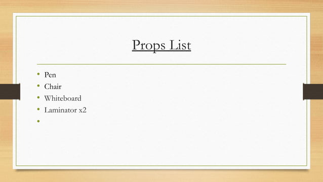 Props list | PPT