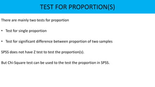 Proportion test using Chi square | PPT