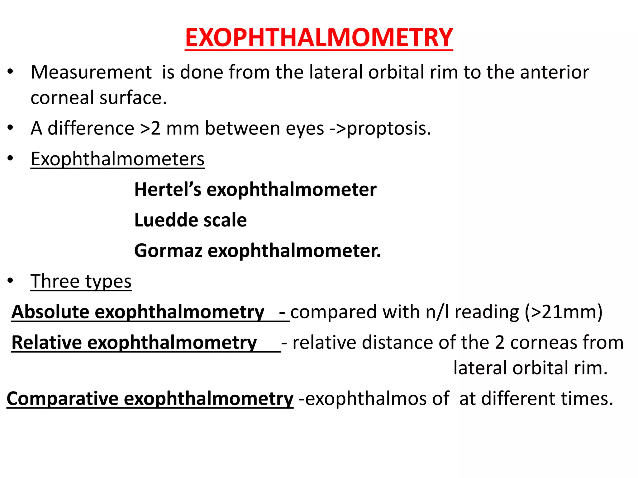 Proptosis in ophthalmology | PPTX
