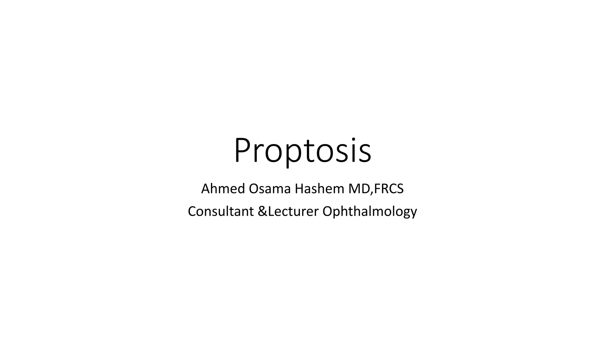 Proptosis 4th grade | PPTX
