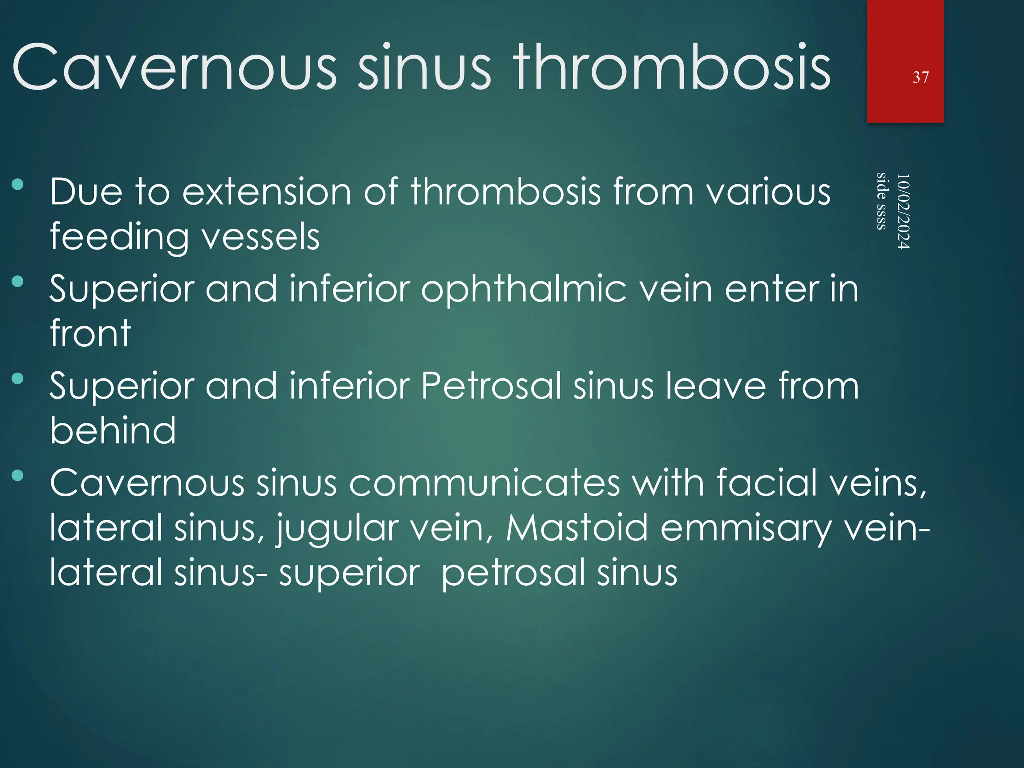 proptosis cavernous sinus thrombosis class h (1).pptx