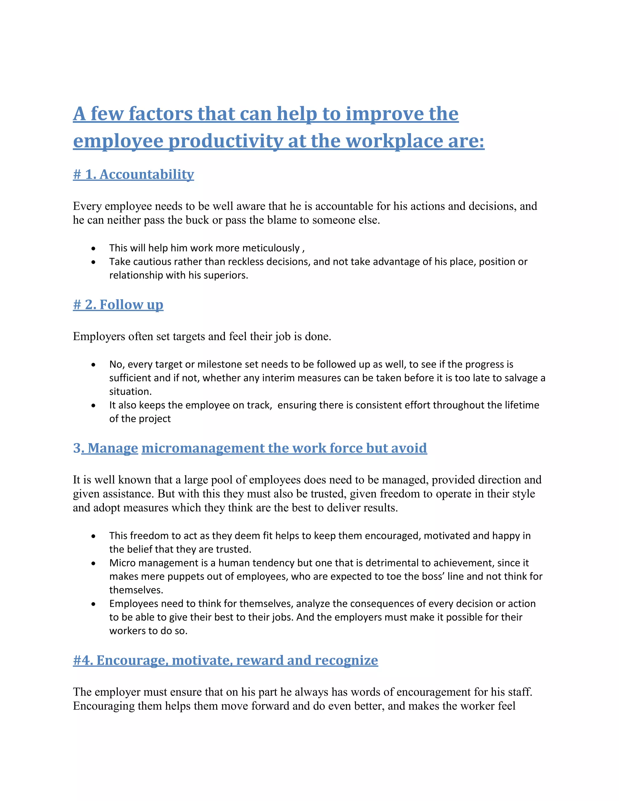 Propuctivity assignment | DOCX