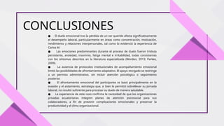 Propuesta Impacto emocional del duelo en el trabajo | PPTX