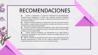 Propuesta Impacto emocional del duelo en el trabajo | PPTX