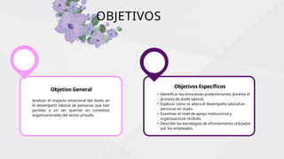 Propuesta Impacto emocional del duelo en el trabajo | PPTX