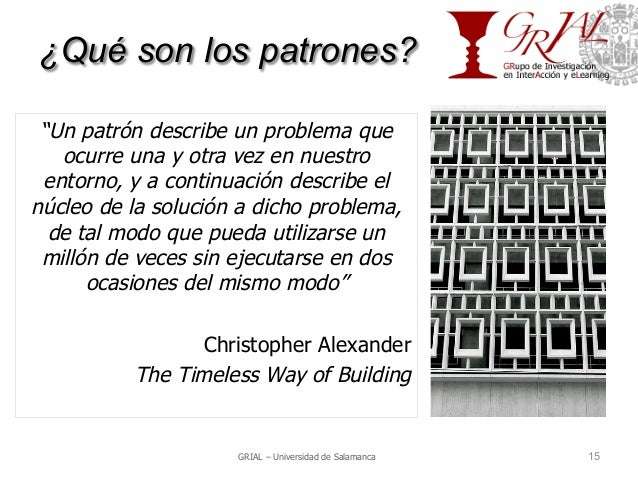 Propuesta de un lenguaje de patrón para e learning