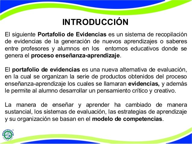 Ejemplo De Introduccion Para Un Portafolio De Evidencias