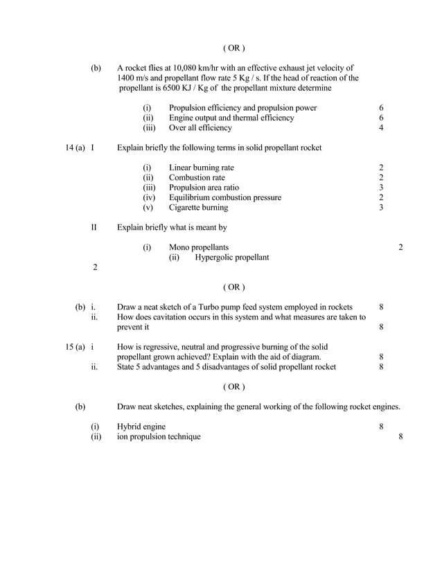 Propulsion 2 questions for aeronautical students | DOC | Physics | Science