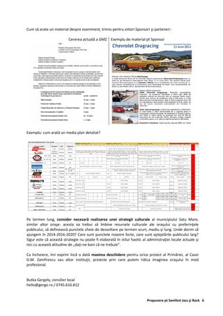 Propunere Samfest Jazz / Rock 2013 | PDF