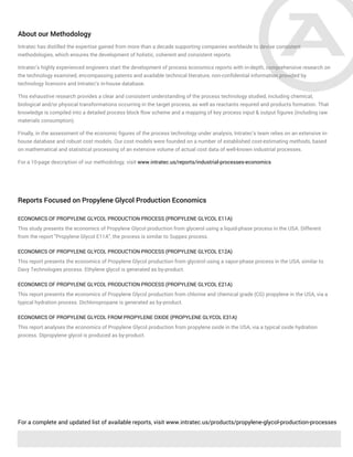 Economics of Propylene Glycol Production Processes | PDF