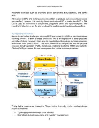 Propylene Production by Propane Dehydrogenation (PDH) | PDF