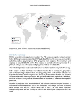 Propylene Production by Propane Dehydrogenation (PDH) | PDF