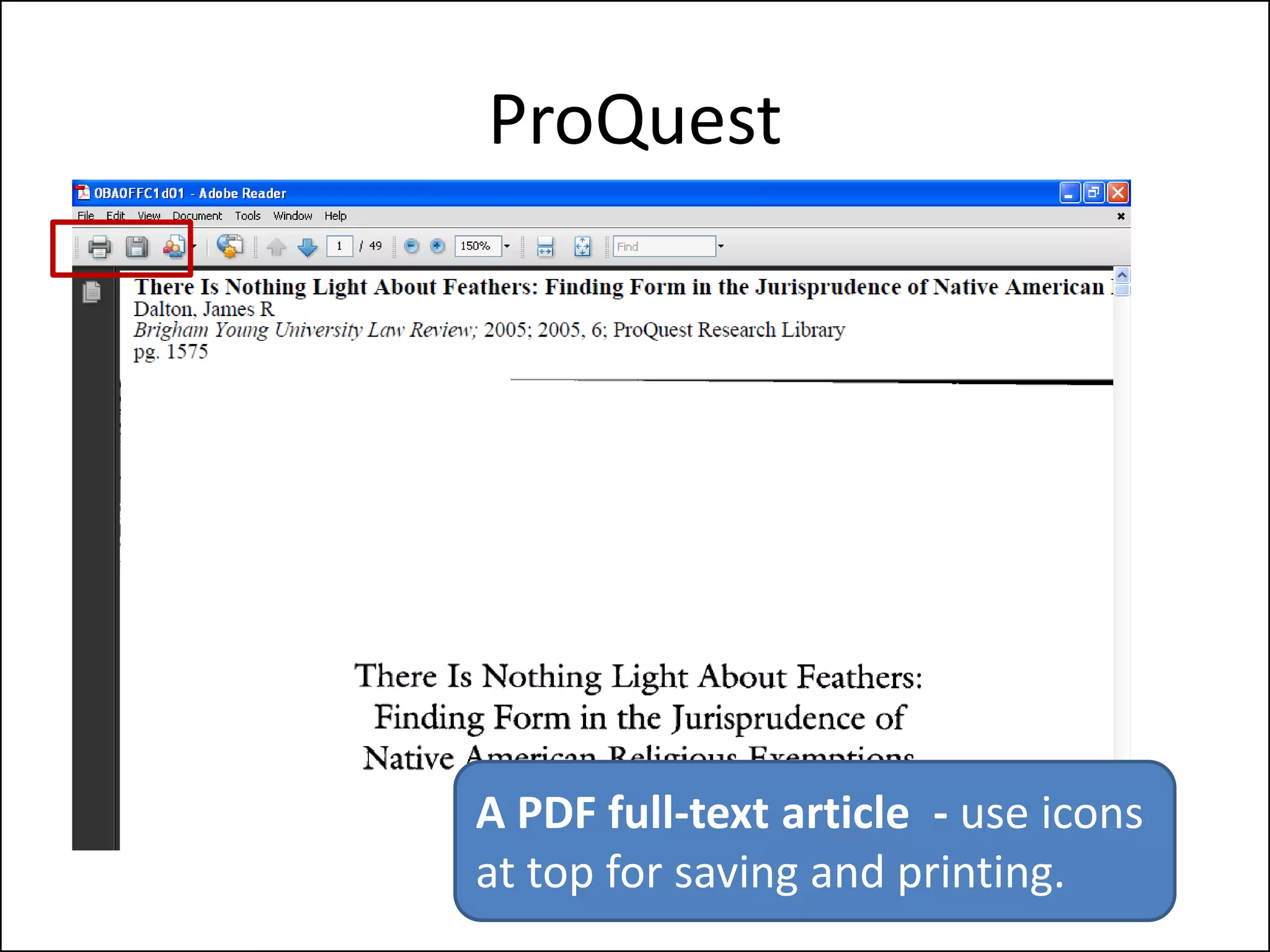 ProQuest Article Database | PDF