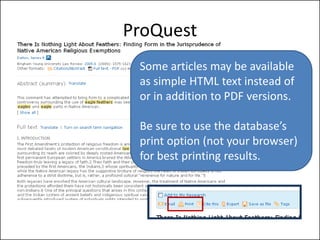 ProQuest Article Database | PDF