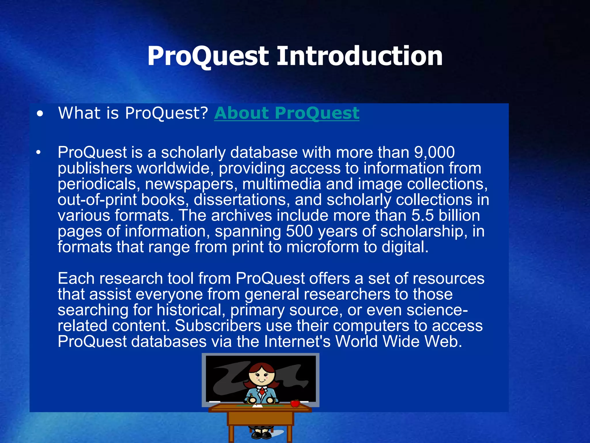 Pro Quest For Students And Teachers | PPTX