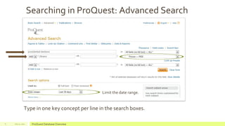 ProQuest’s database platform | PPT