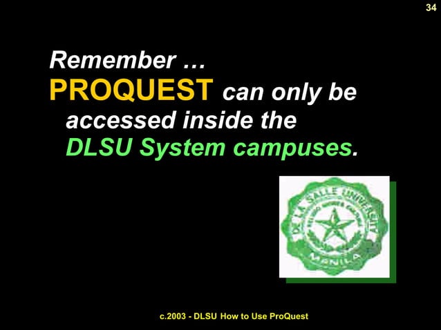 ProQuest Tutorial Revised | PPT