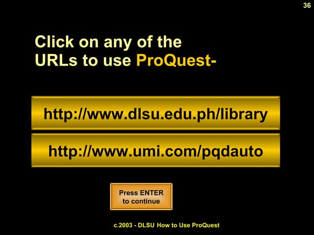 ProQuest Tutorial Revised | PPT