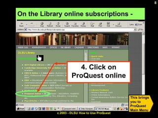 ProQuest Tutorial Revised | PPT
