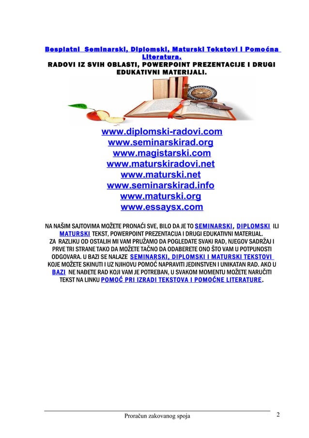 Proracun zakovanog spoja | DOC