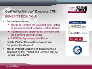 project and ressource management solution proRM 2011 | PPT