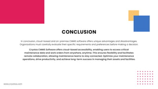 Pros and Cons of Cloud-Based and On-Premise CMMS Software | PPT